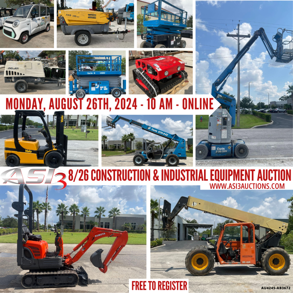 Upcoming Auctions - ASI3 Auctions | Equipment Auctions